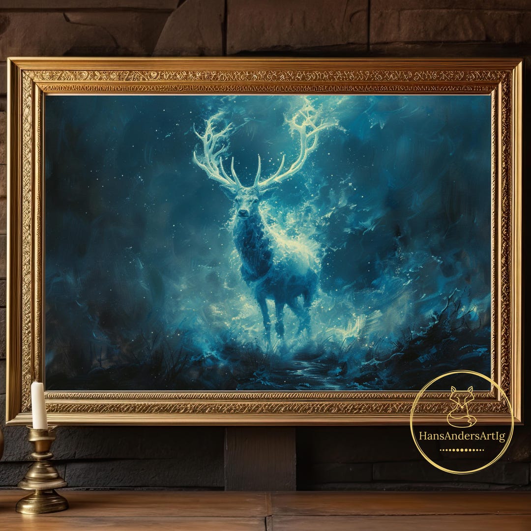 Poster Magic Deer Dark Academia Fantasy Fan Potter Art Magic School ...