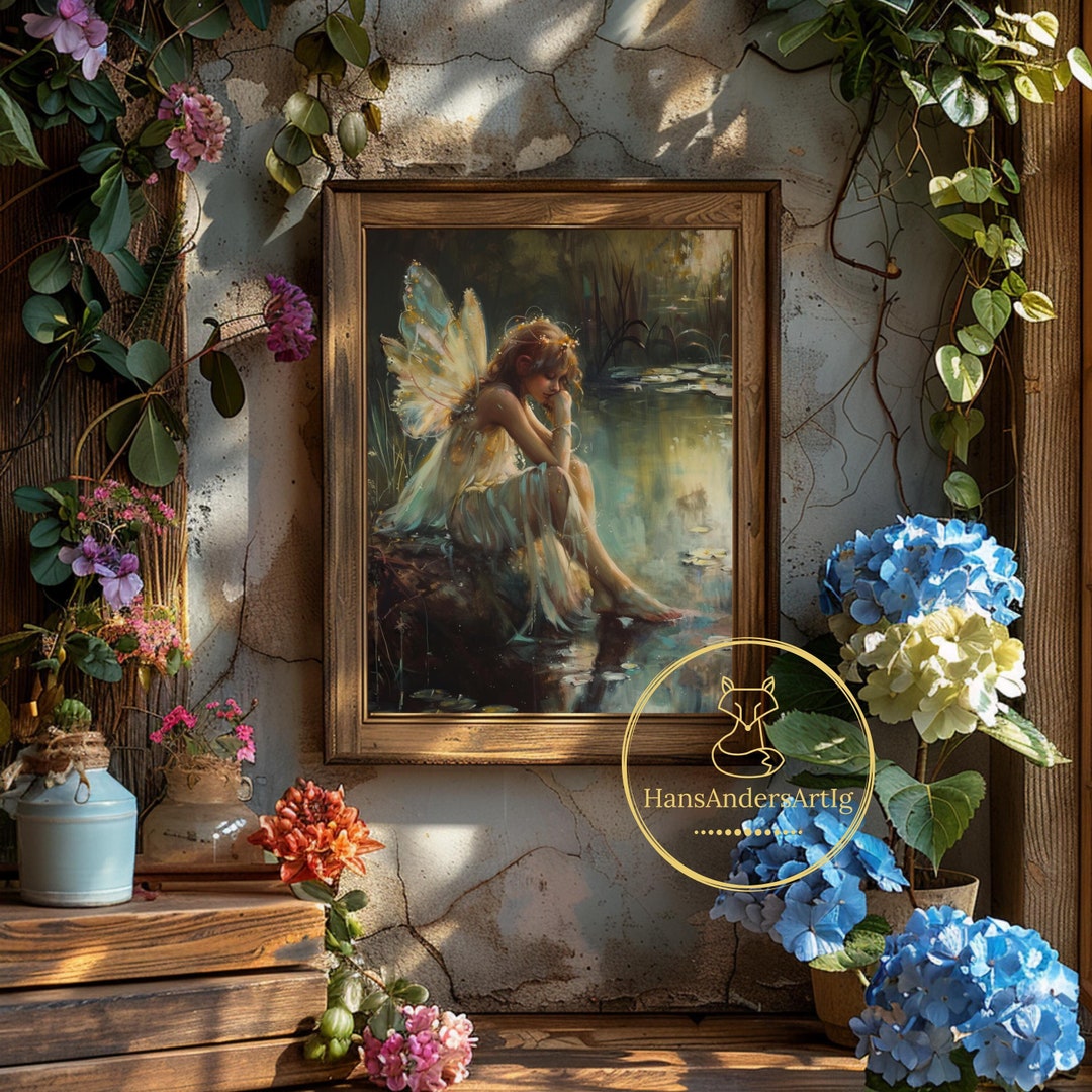 Fairy Poster Vintage Style Fairytale Light Cottagecore Light Academia ...
