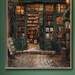 Vintage Style Bookstore Painting Poster Print Poster Book Lover Gift ...