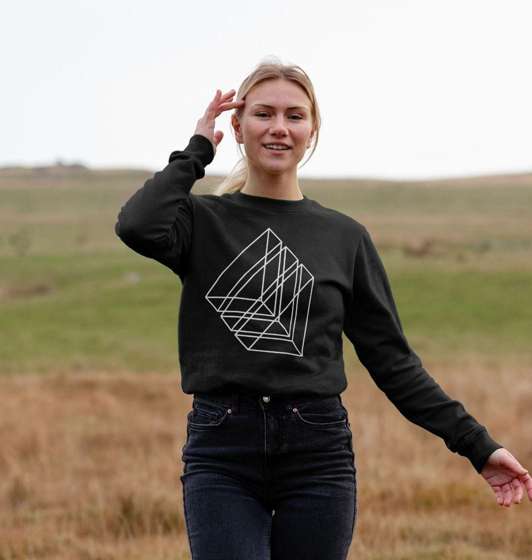 3d Triangle Sweater - Etsy