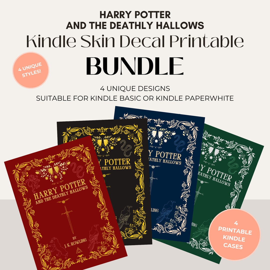Deathly Hallows ALL House Colors Kindle Skin Decal Case Insert BUNDLE ...