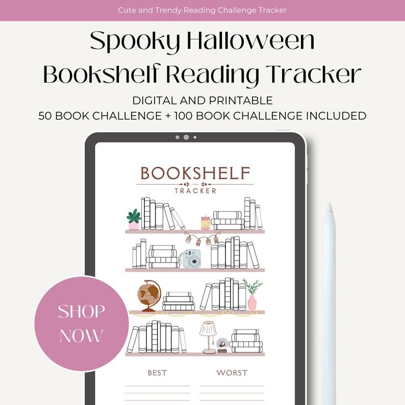 Reading Tracker Printable Bookshelf Reading Log A4 Book - Etsy