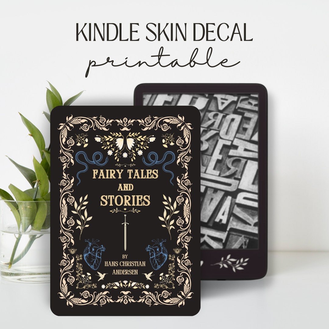 Kindle Skin Decal Case Insert Vintage Hardcover Storybook Brown Design ...