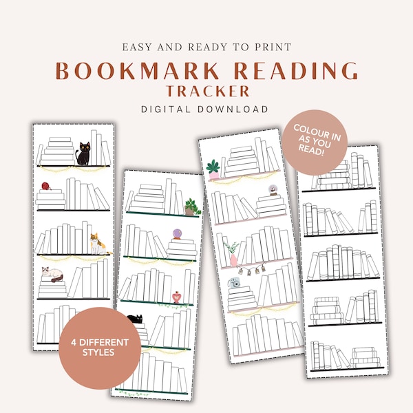 Bookshelf Tracker Bookmark - Etsy Canada