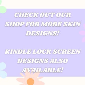 Kindle Skin Decal Case Insert Purple Flowers Floral Design | DIGITAL ...