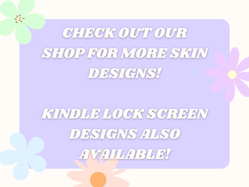 Kindle Skin Decal Case Insert Purple Flowers Floral Design | DIGITAL ...