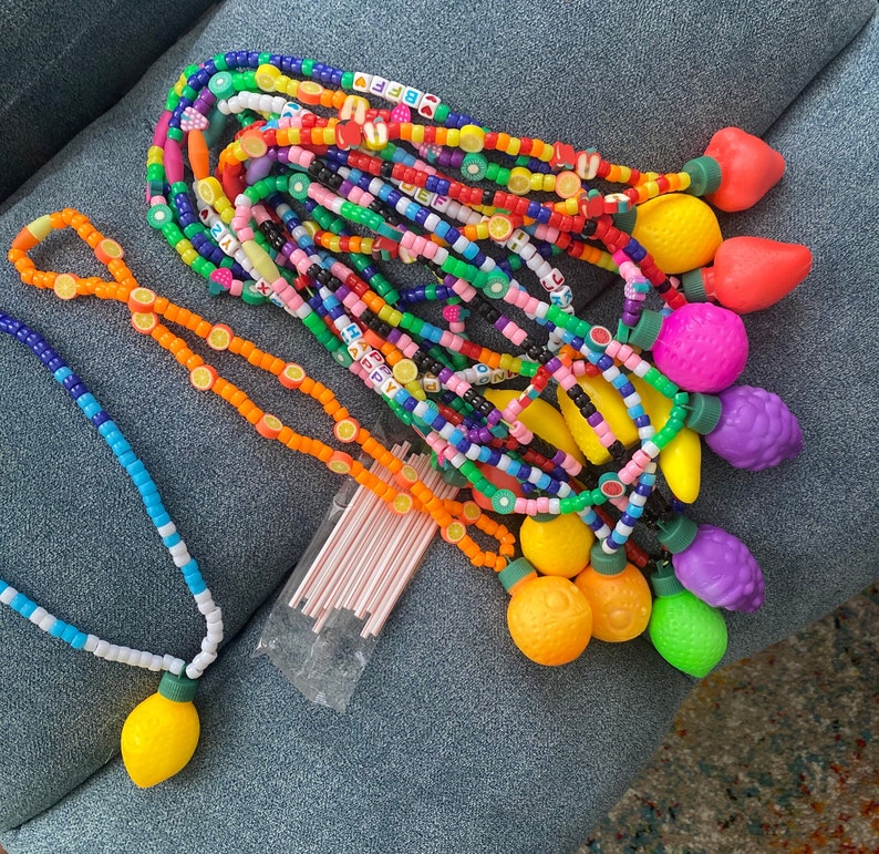 Custom Beaded Candy Necklaces for Kids Party - Etsy