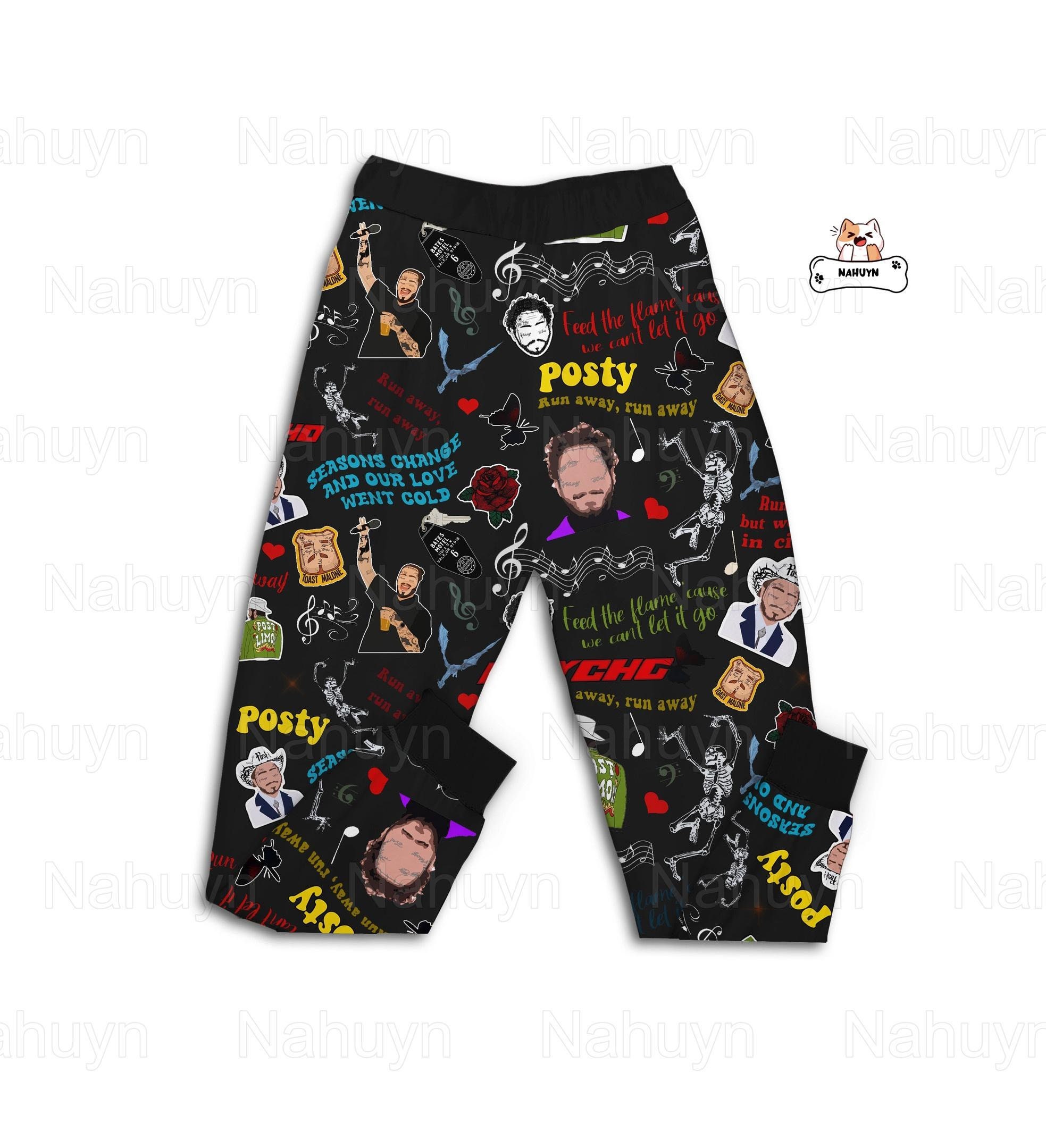 Post Malone Christmas Pajamas Set, Post Malone Pajamas Family, Post ...