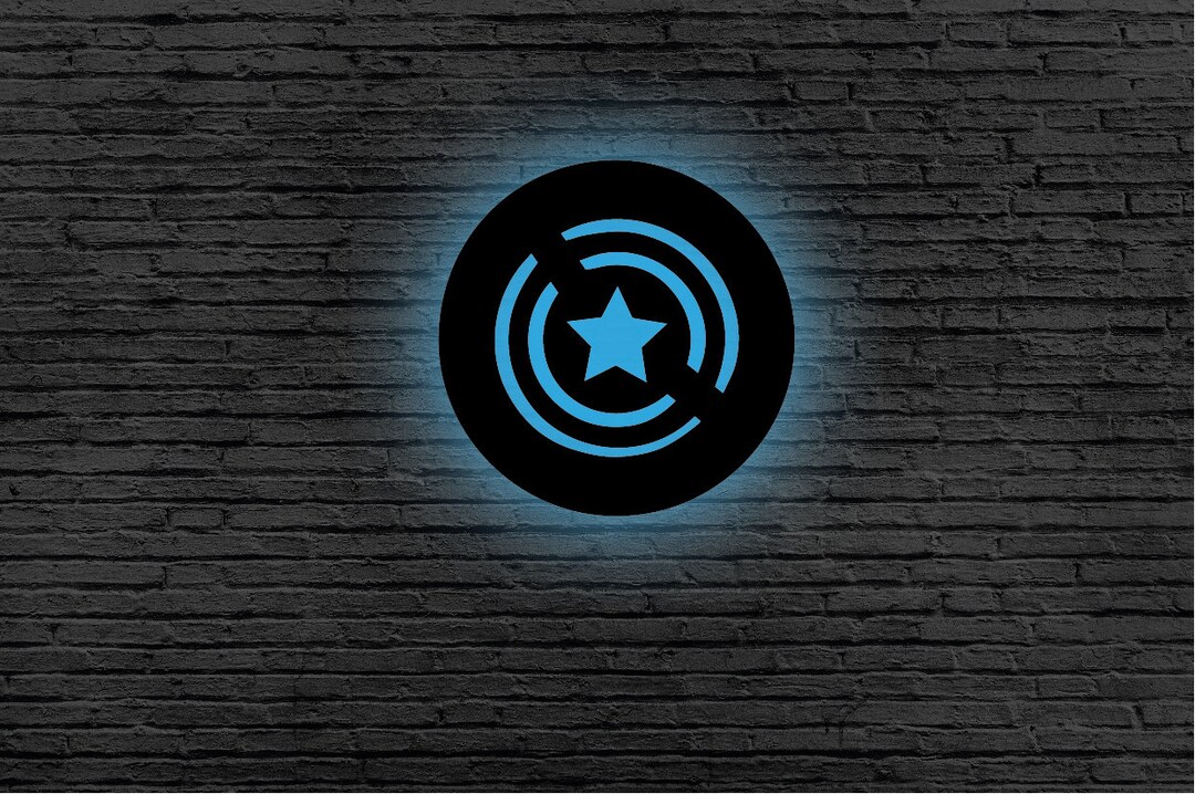 AVENGERS STAR Led Sign Avengers Logo Wall Decor Led Light Frame Film ...