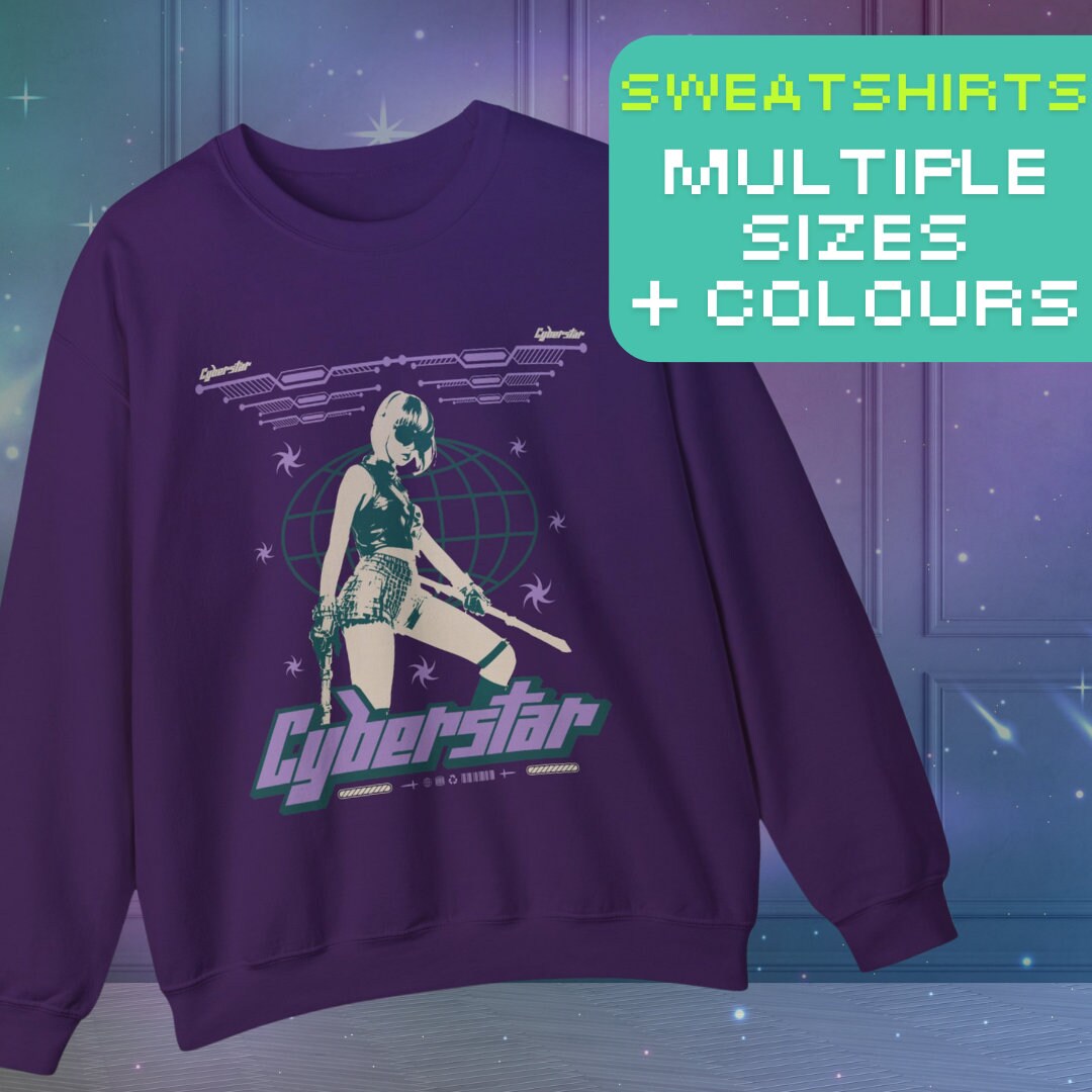 Y2K Cyberstar Girl, Cybernetic Streetwear, Abstract Futuristic Retro ...