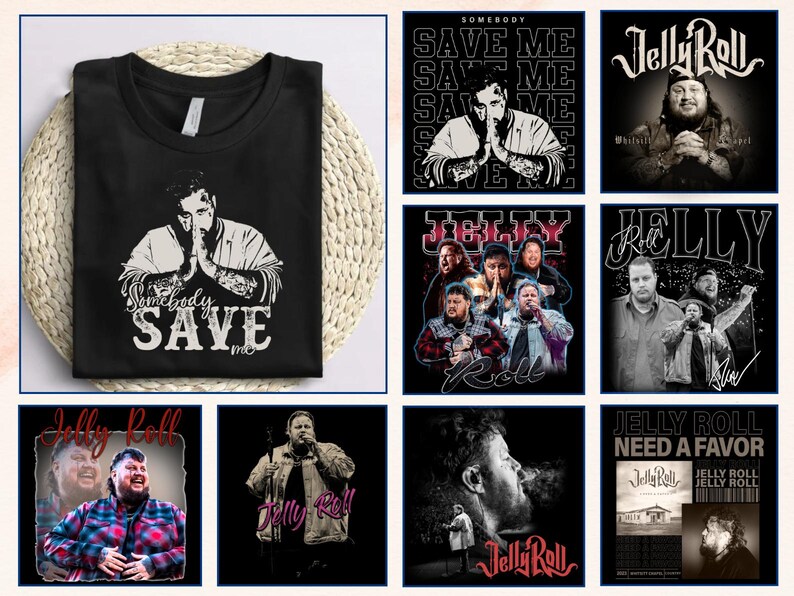 Jelly Roll Png Bundle, Vintage Jelly Roll Bootleg Png Bundle, Jelly ...