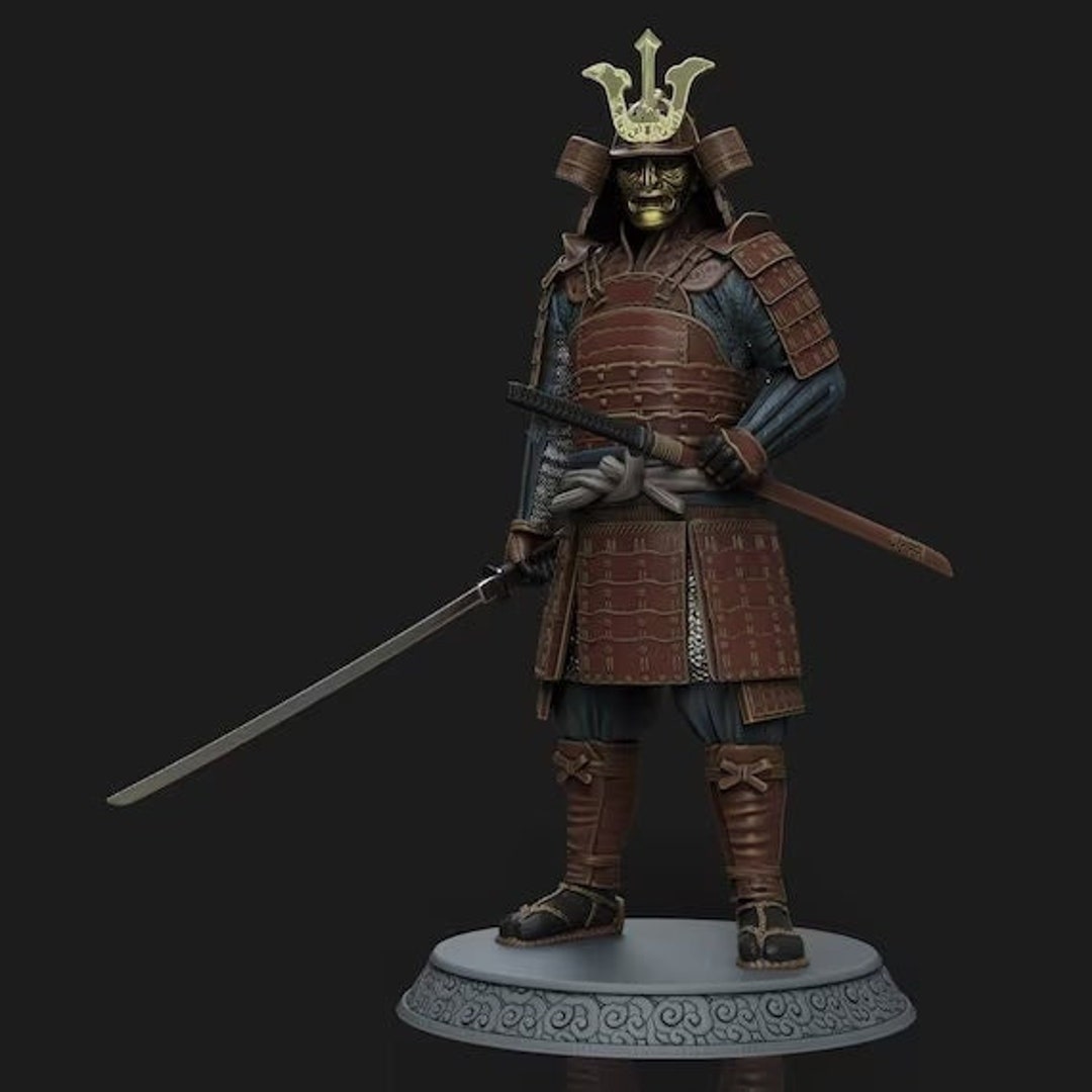 Samurai Samuray Katana Ninja Impresora de archivos 3D STL Modelo blanco ...