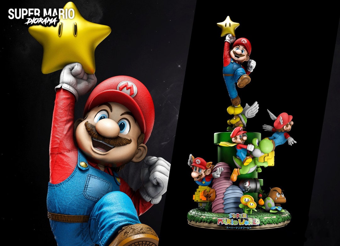 Super Mario Family Tutti i personaggi Diorama File STL 3D per stampante ...