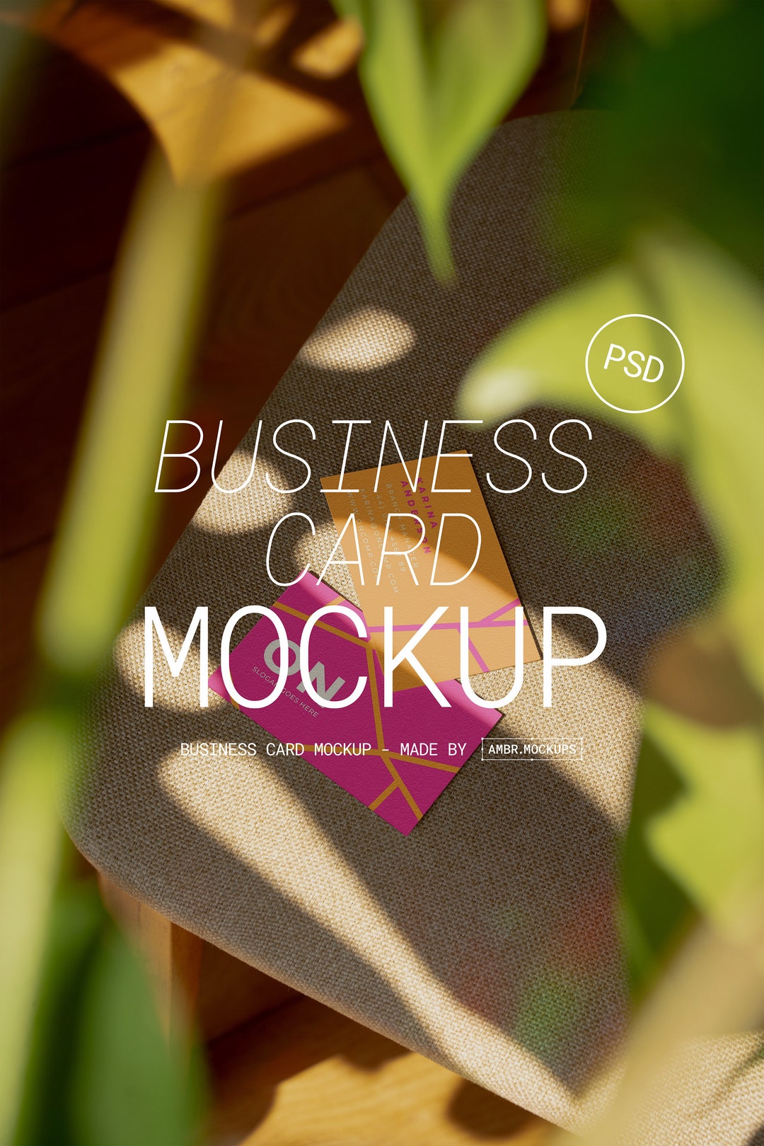 Business Card Mockup | Branding Stationery, Disco Jungle PSD (digital ...
