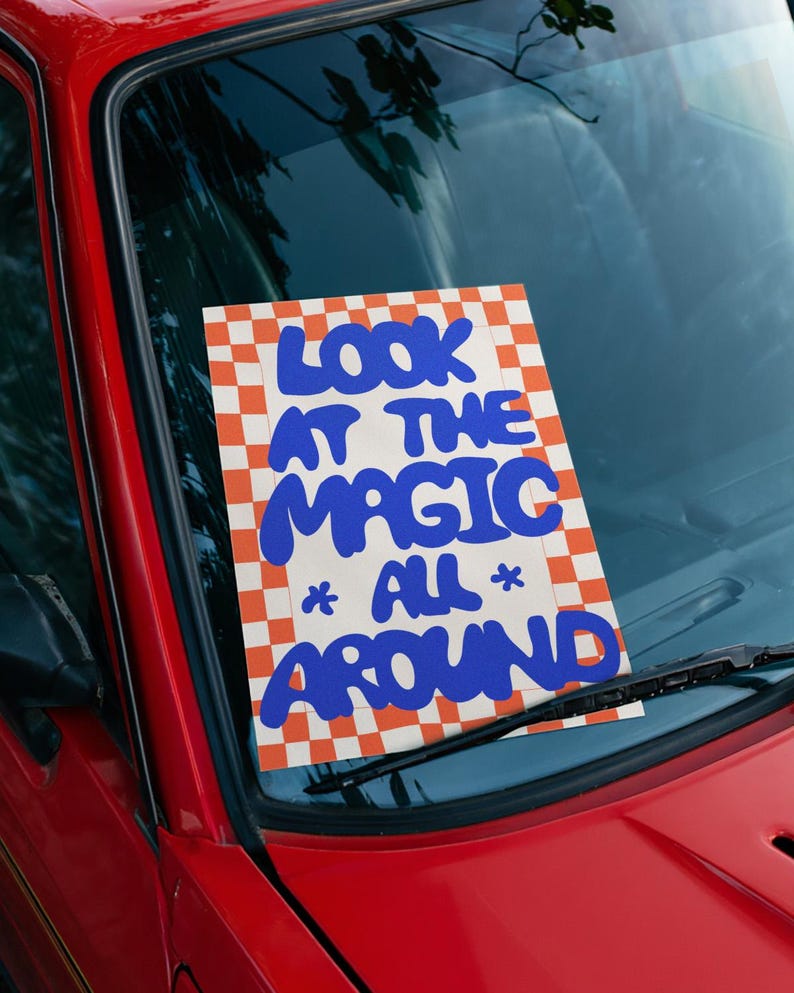 Poster Mockup on Car Windshield | Realistic Car Poster Mockup | Urban ...