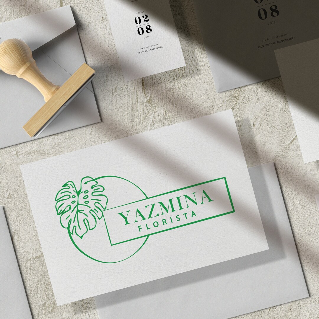 Personalized Stamp With Company Name and Slogan, Business Stamp, Shop ...