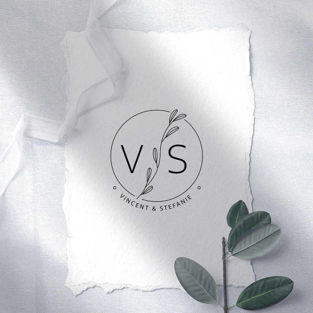 Save the Date Stamp, Wedding Stamp With Your Own Logo, Personalized ...