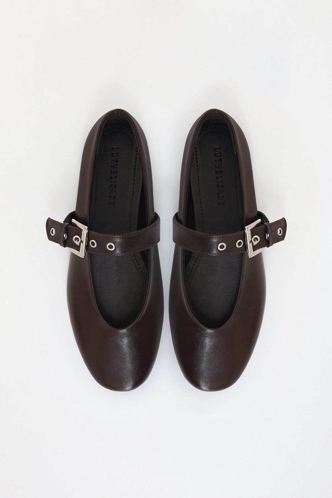 Stubby Toe Mary Janes, T-strap Brown Leather Stubby Toe Flats, Flat T ...