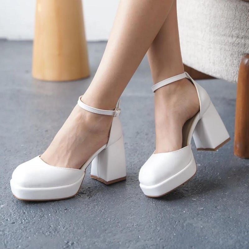 Nude Block Heels Etsy Uk