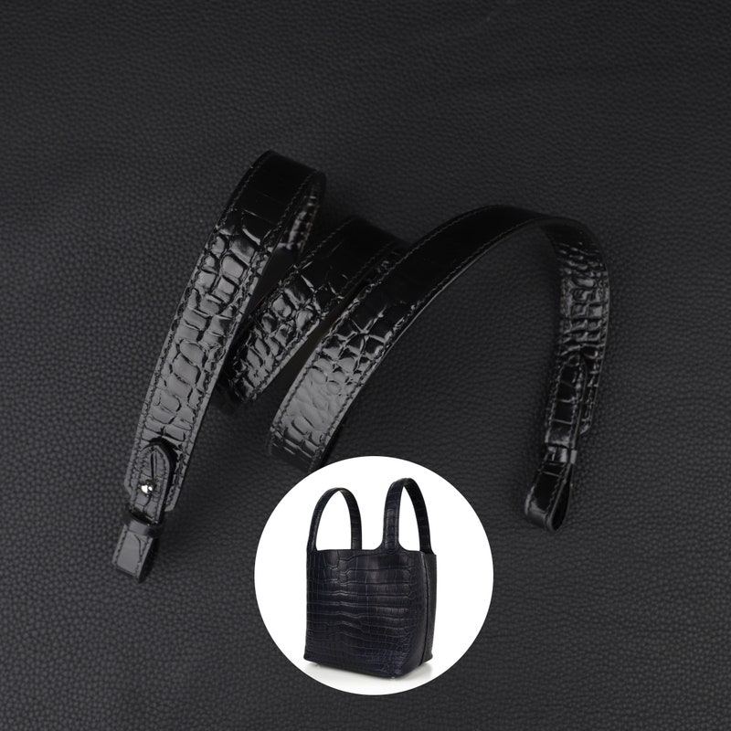 Black Crocodile Wristlet - Etsy