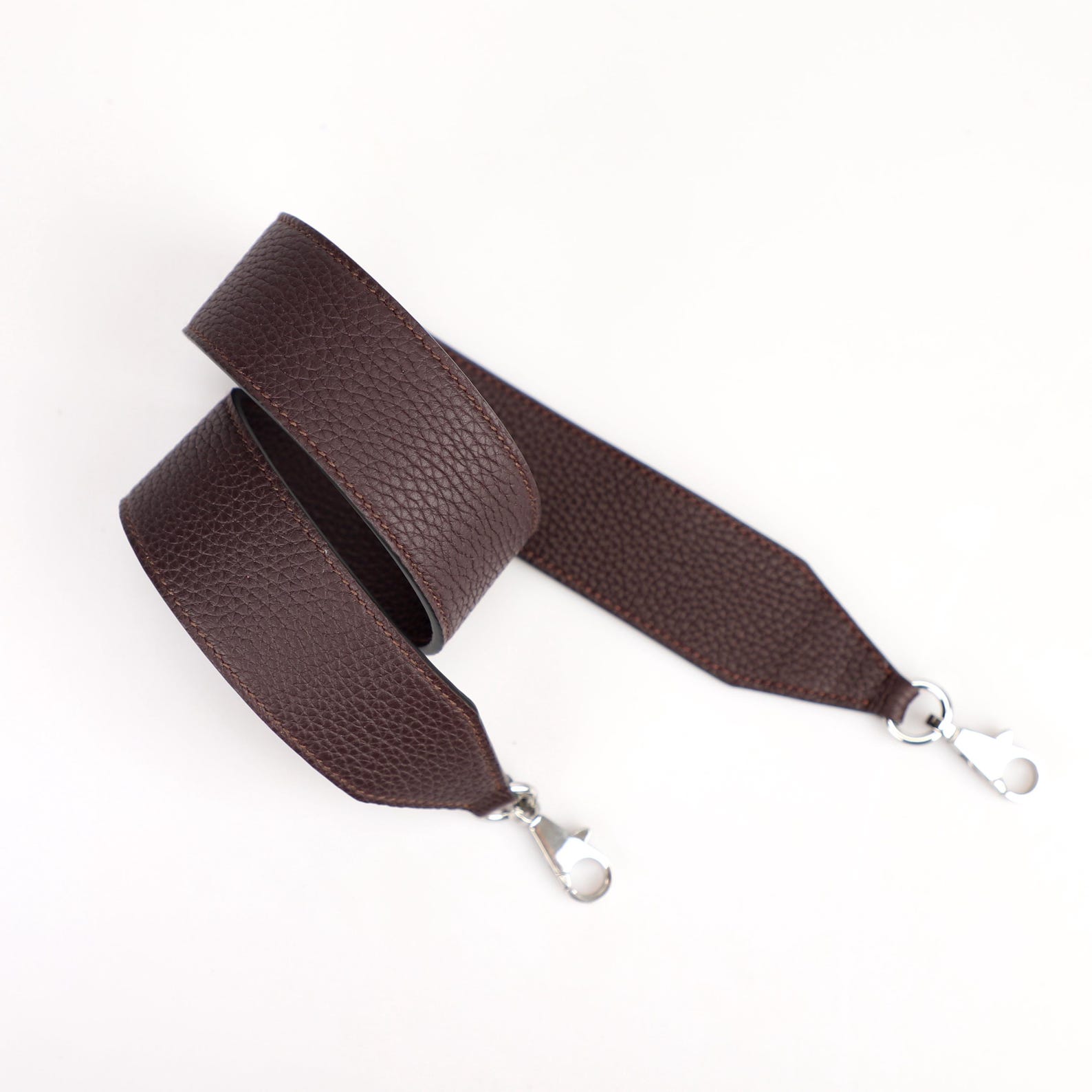 Handmade Togo Leather Shoulder Bag Strap - 40mm Width - Etsy