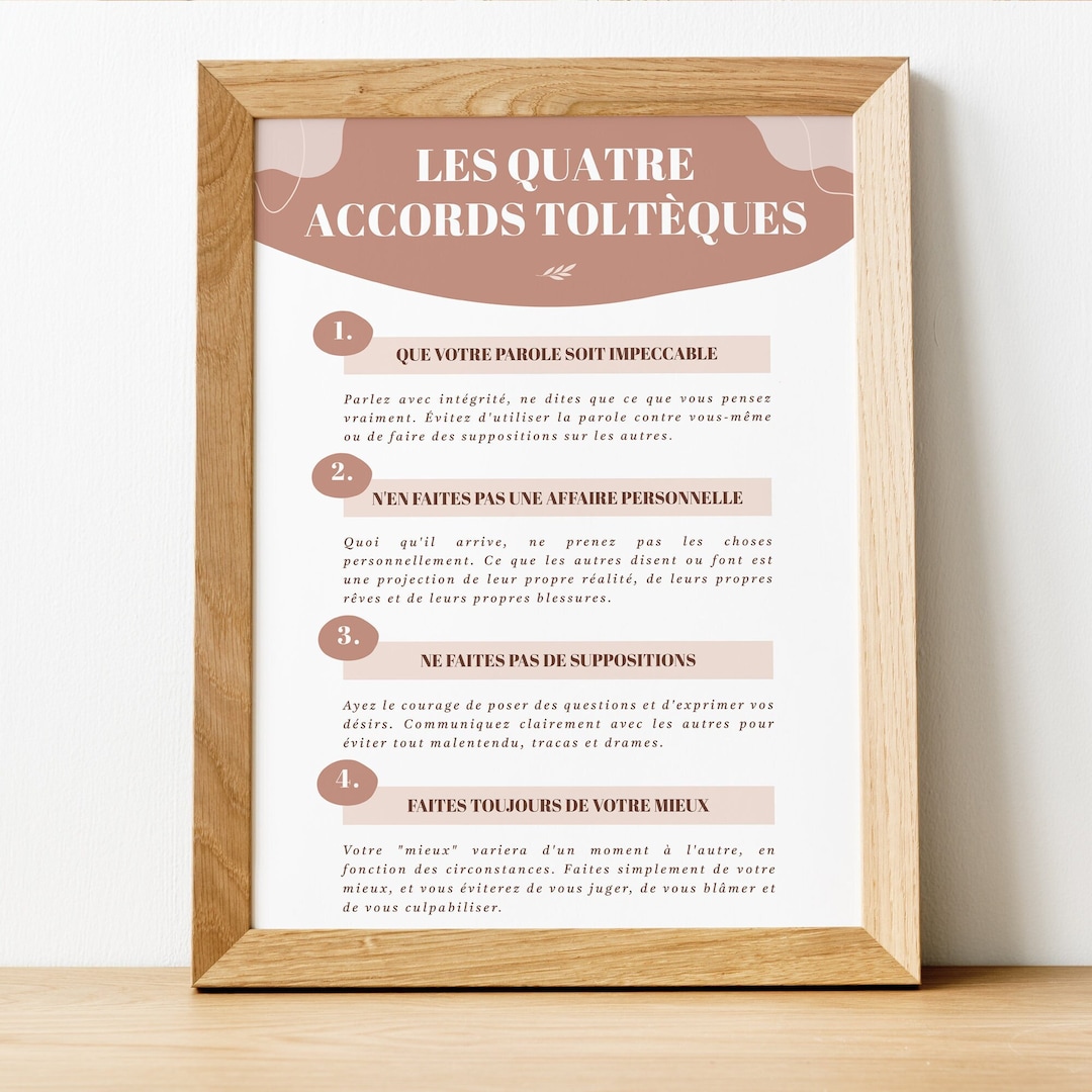 The Four Toltec Agreements Poster - Personal Development, Spirituality ...