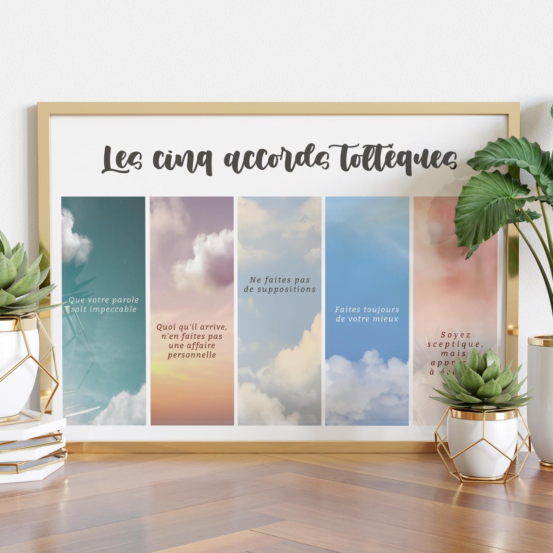 Affiche Les Cinq Accords Toltèques - Développement personnel ...