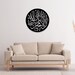Rounded Kalma Tayyaba Calligraphy Wooden Wall Art: Islamic Decor - Etsy