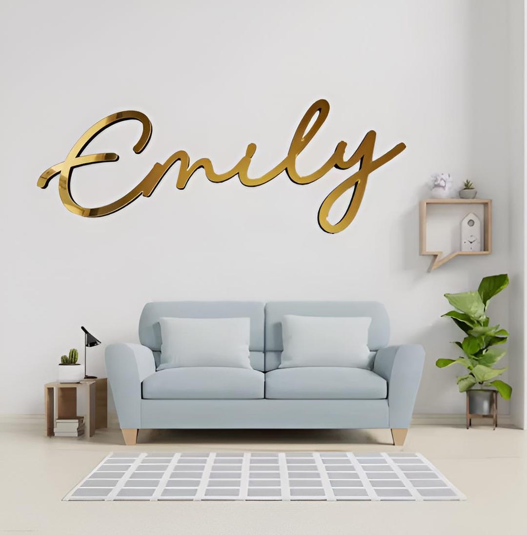 Large Acrylic Mirror, Wall Acrylic Sign, Custom Acrylic Sign, Baby Name ...