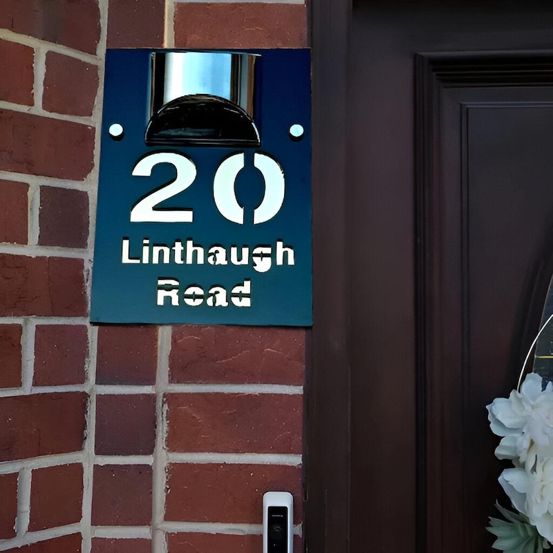 Solar House Number Sign - Etsy