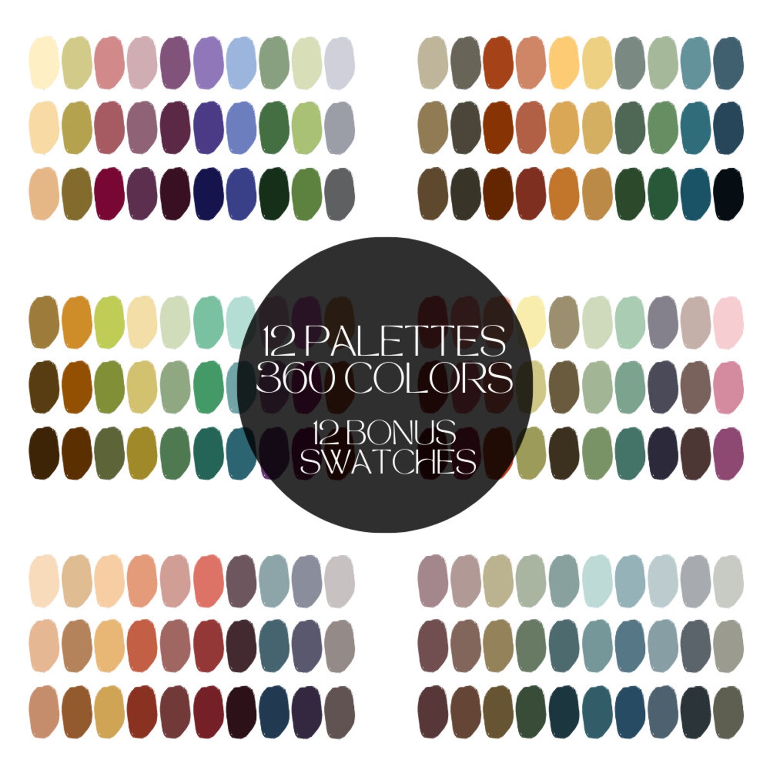 BUNDLE 360 Colors Procreate Palette Procreate Bundle Illustrator ... BUNDLE 360 Colors Procreate Palette Procreate Bundle Illustrator ...