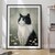 Tuxedo Cat Wall Art, Cat Wall Print, Black and White Cat Wall Print ...