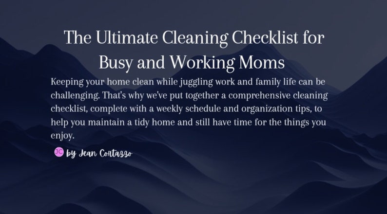Cleaning Guide for Busy Moms, Working Moms Cleaning Guide, Cleaning ...