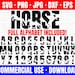 Horse Alphabet SVG, Font With Horses, Mustang, Pony, Horse SVG Alphabet ...