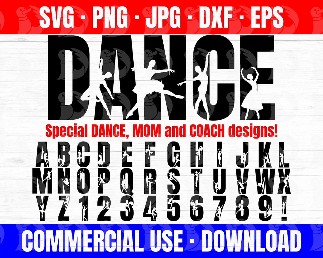 Dance Alphabet SVG Designs, Great for Shirts, Wall Art, Bags, Mugs, and ...
