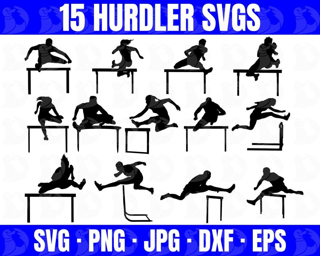 Hurdling SVG Bundle, Track and Field Clipart, Hurdler PNG, Hurdles JPG ...