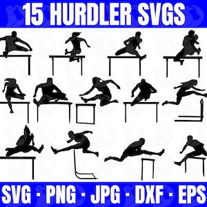 Hurdling SVG Bundle, Track and Field Clipart, Hurdler PNG, Hurdles JPG ...