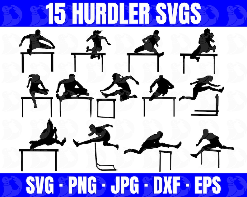 Hurdling SVG Bundle, Track and Field Clipart, Hurdler PNG, Hurdles JPG ...