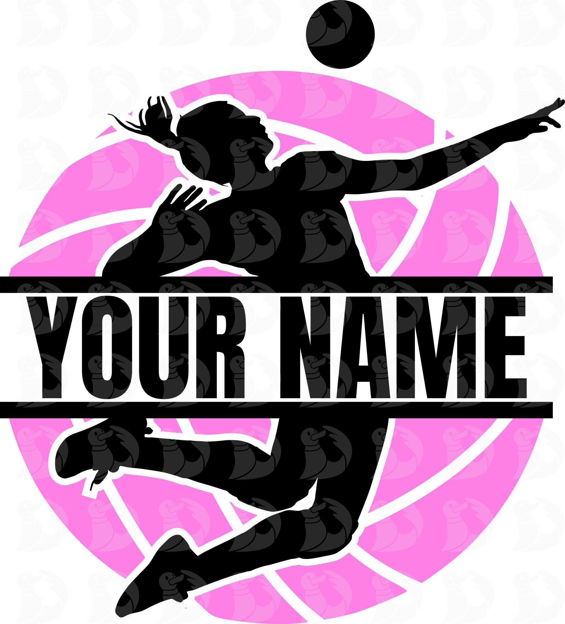 Volleyball Monogram SVG, Personalized Volleyball Design, Custom ...