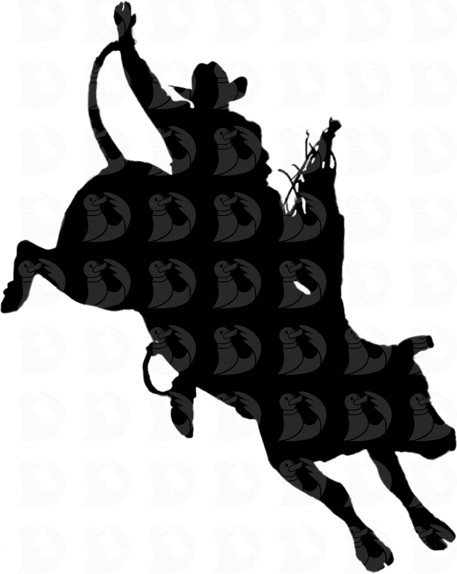 Bull Riding SVG, Rodeo Svgs, Bull Riding Silhouettes, Cowboy Riding ...