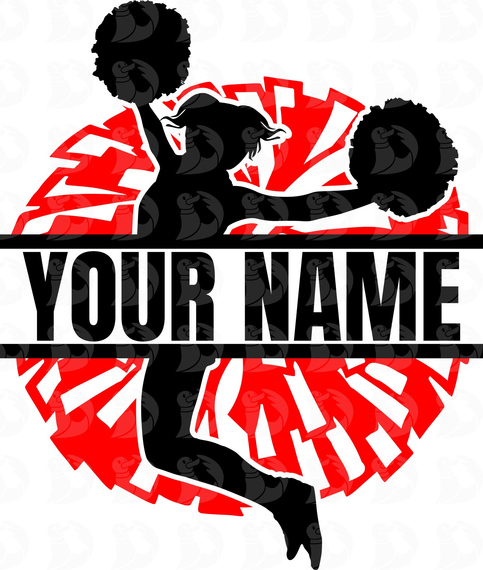 Cheer Monogram SVG, Personalized Cheer Design, Custom Chearleading ...