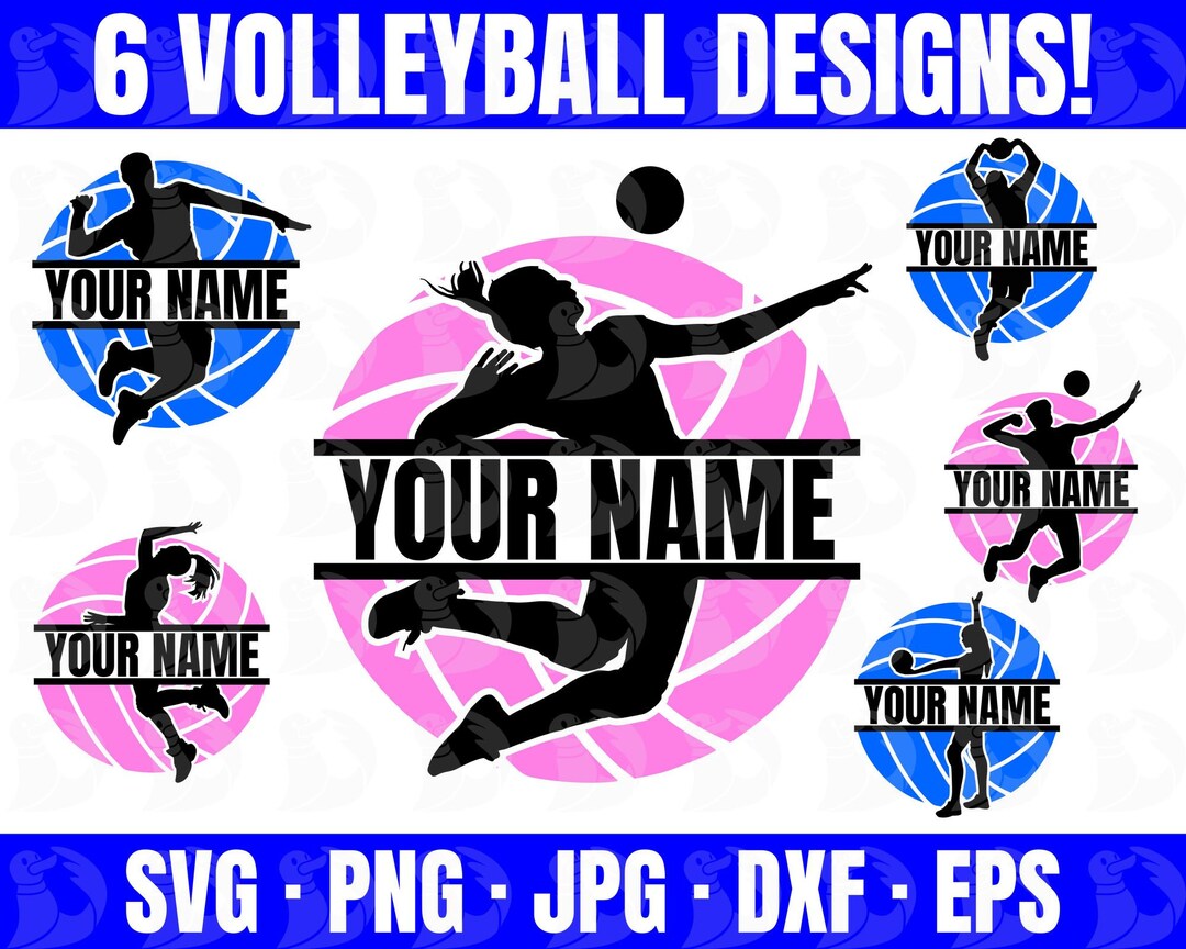 Volleyball Monogram SVG, Personalized Volleyball Design, Custom ...