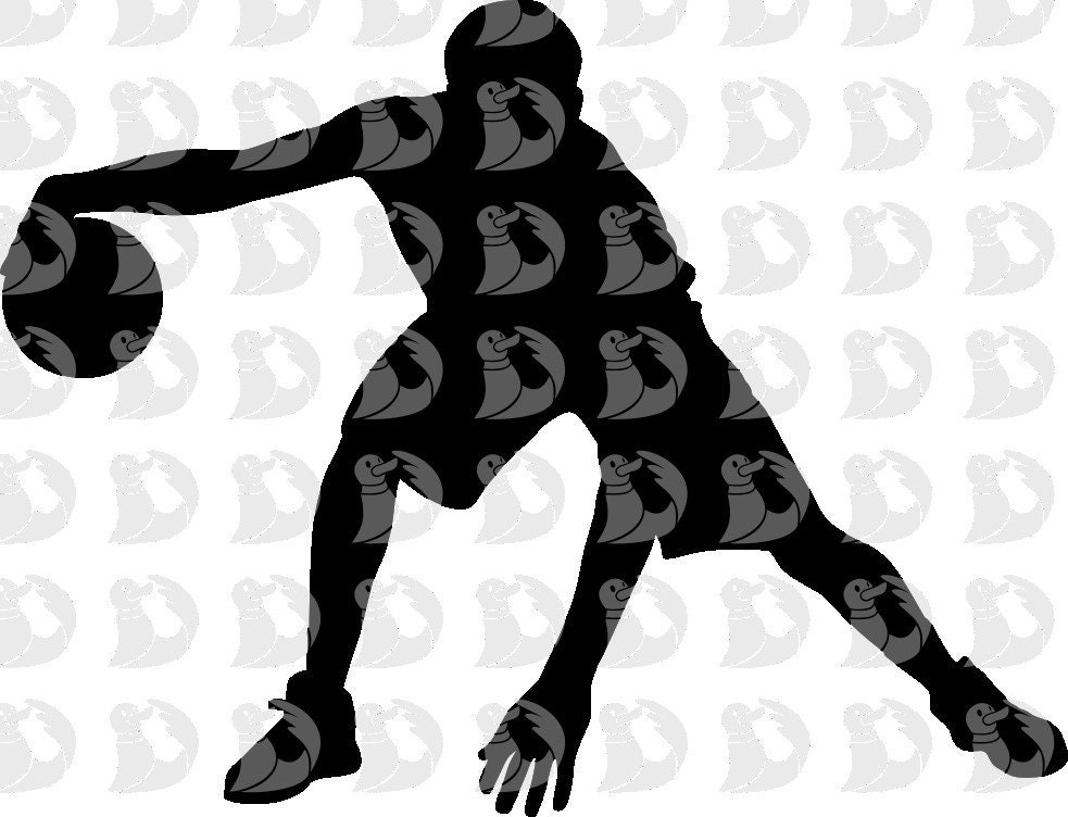 Realistic Basketball Player Svg Bundle, Basketball Player Silhouette ...