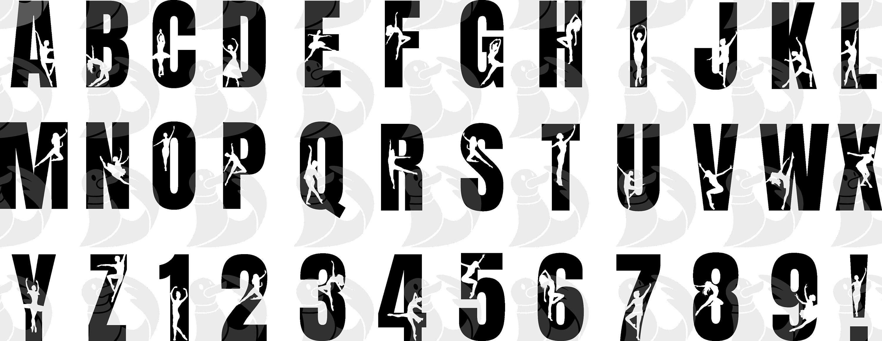 Dance Alphabet SVG Designs, Great for Shirts, Wall Art, Bags, Mugs, and ...