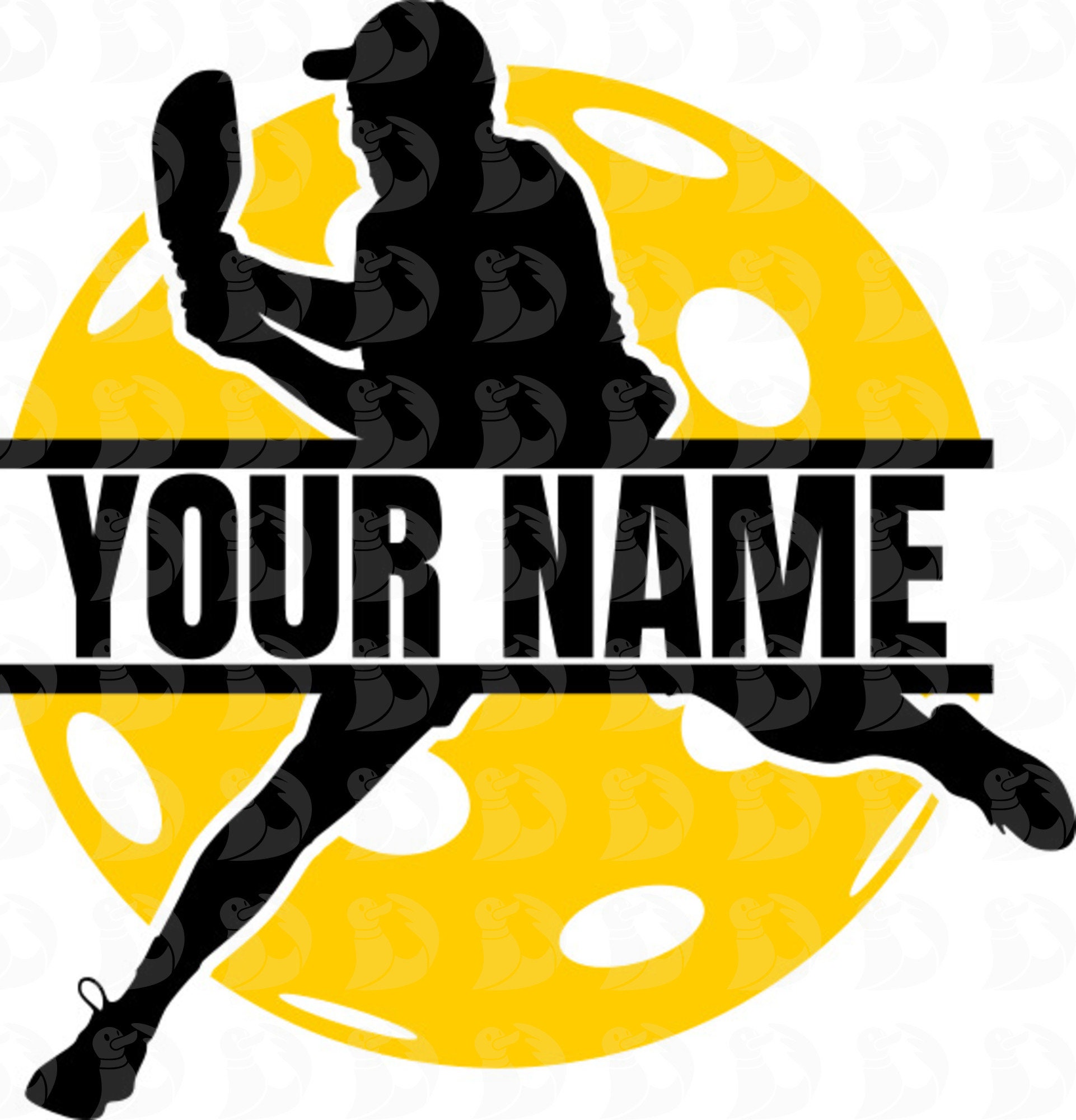 Personalized Pickleball SVG Monogram, Split Monogram, Custom Pickleball ...