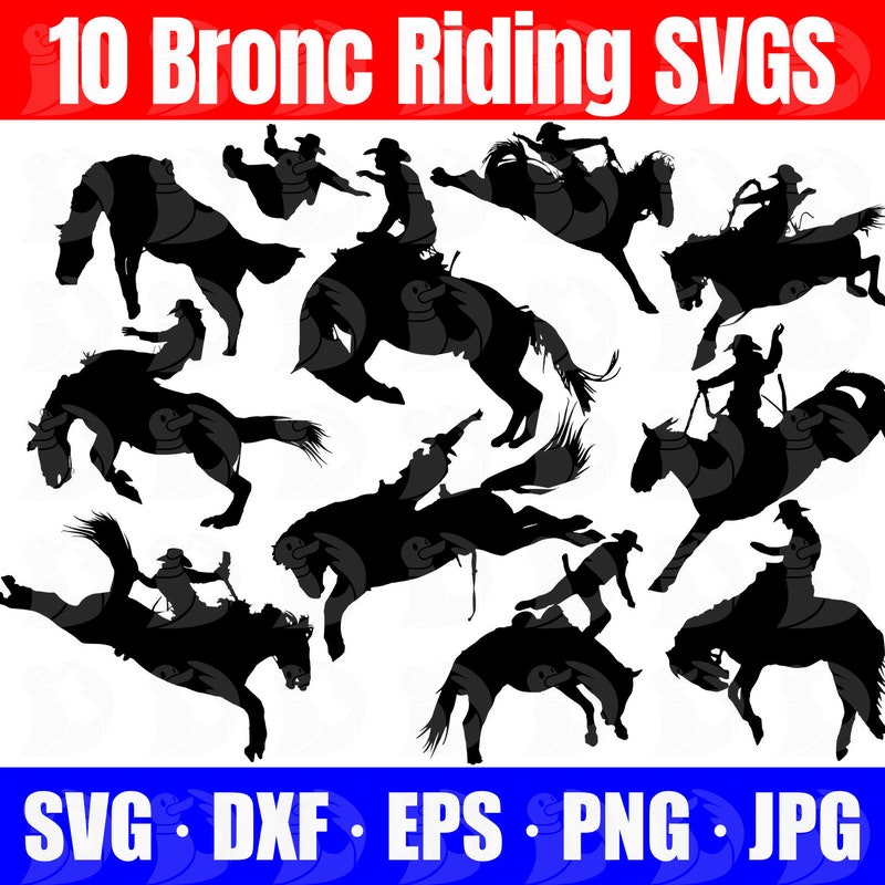 Bronc Silhouette - Etsy