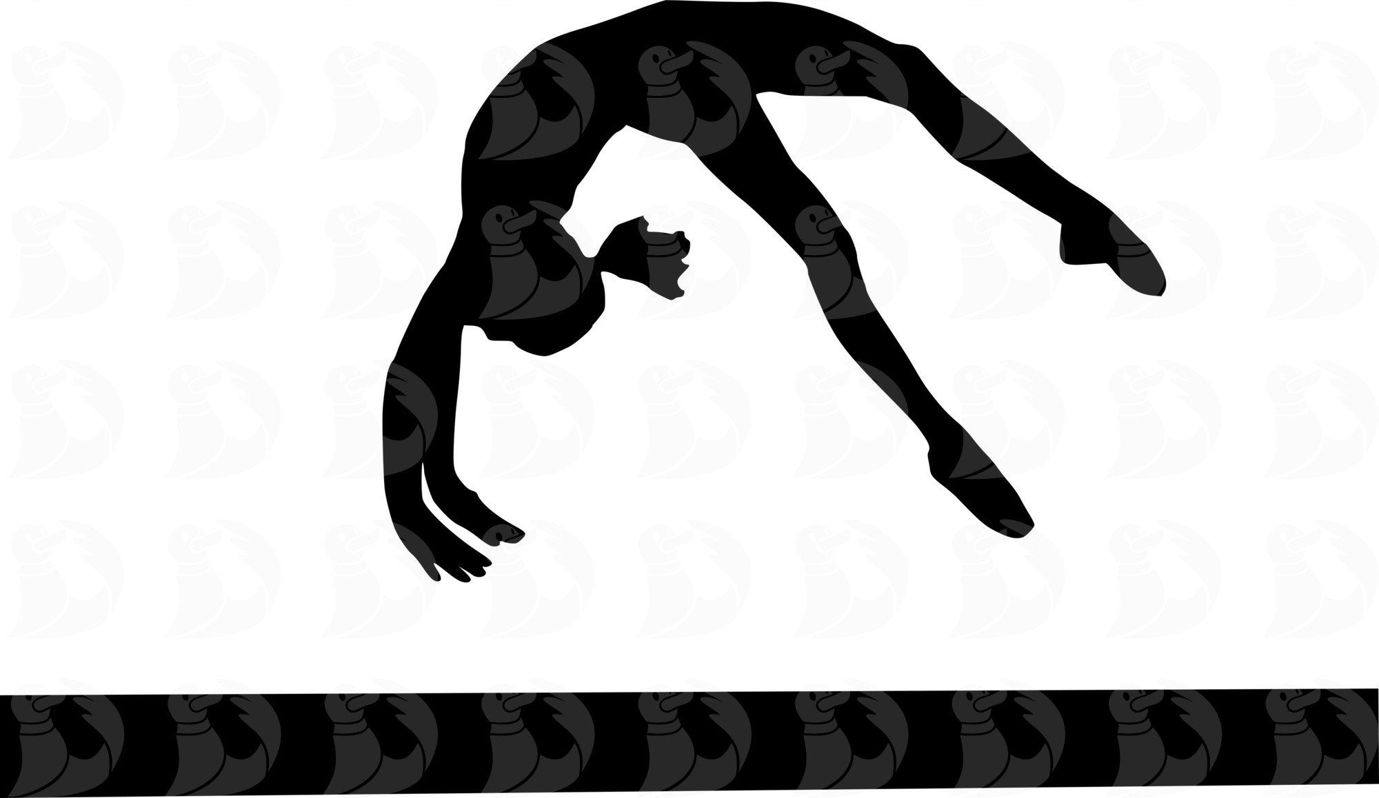 Gymnastics Silhouette Beam