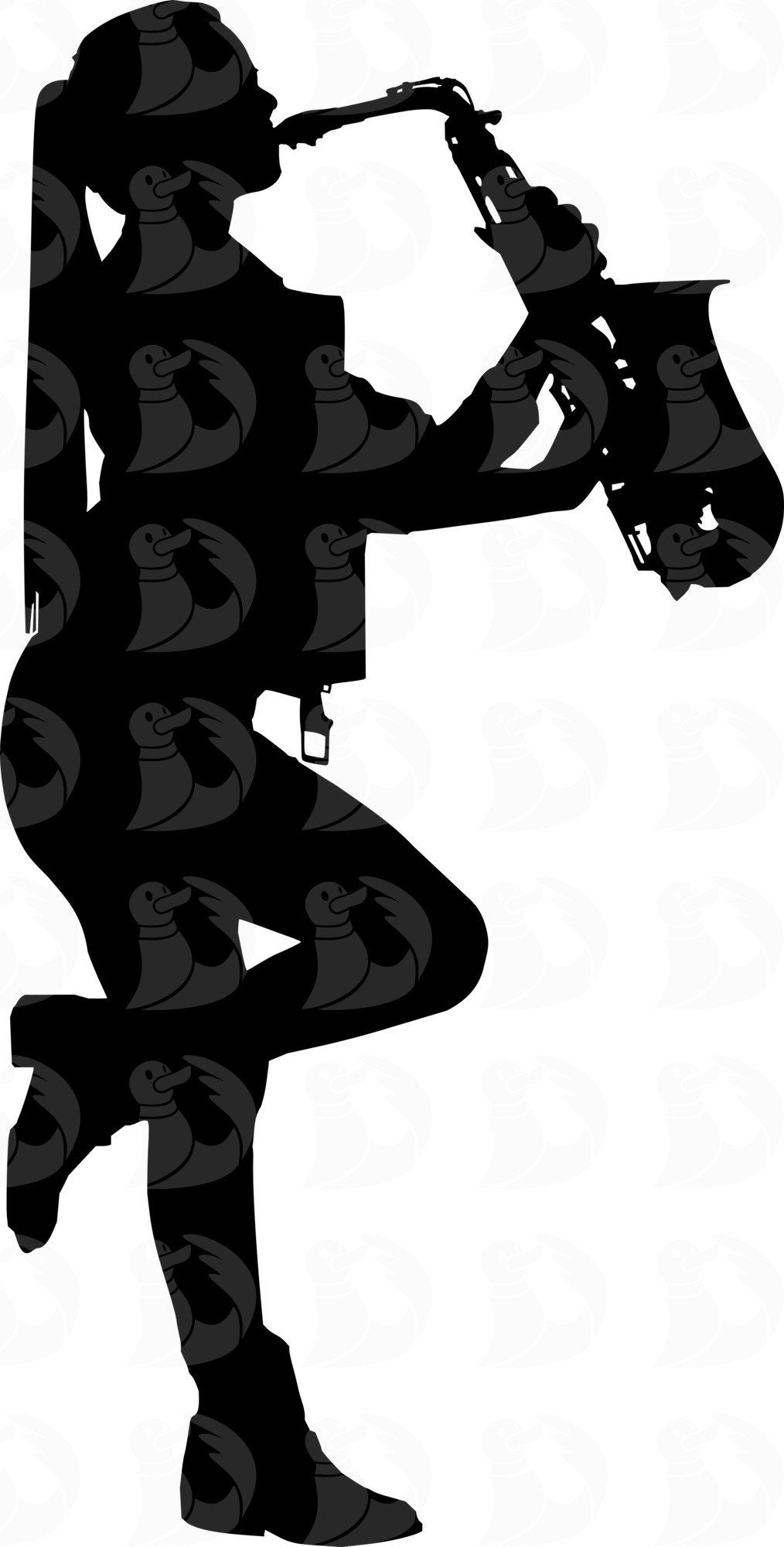 Saxophone Player SVG Bundle, Sax Player Silhouette Svgs, Tenor ...