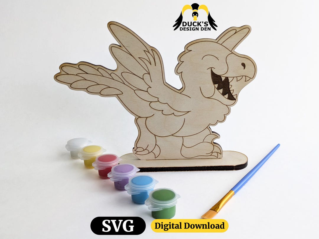 Velociraptor Paint Kit SVG, Dinosaur Paint Kit, Laser Cut Design File ...