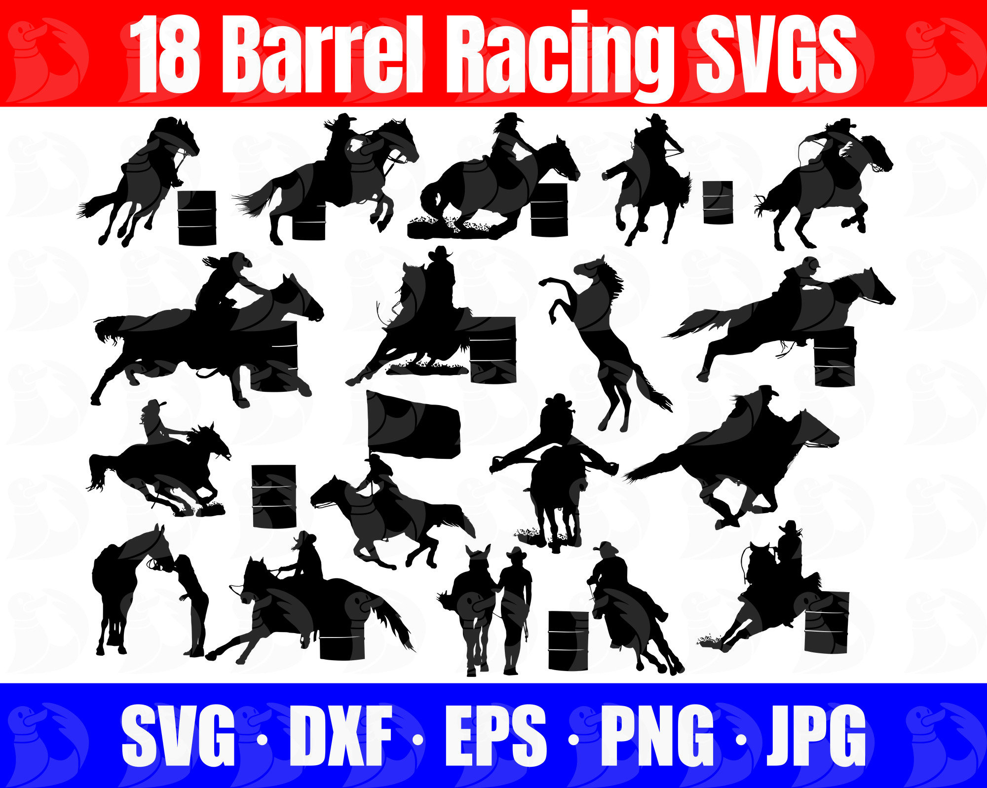 Barrel Racing SVG Bundle, Barrel Racer Svg, Turn and Burn Barrel Racing ...